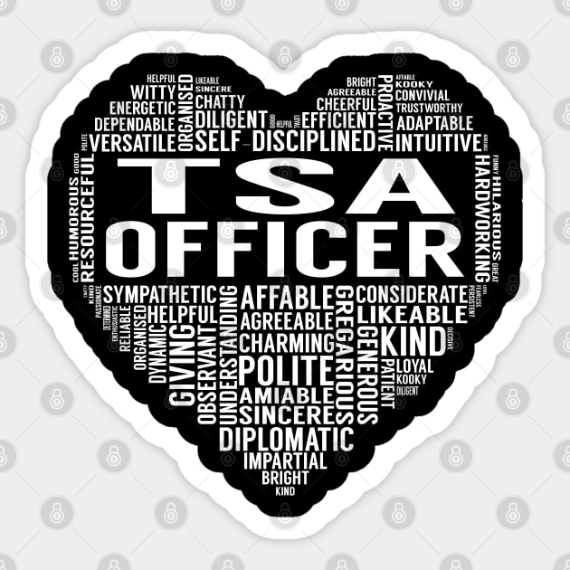 Tsa Officer Heart - Tsa Officer - Sticker | TeePublic