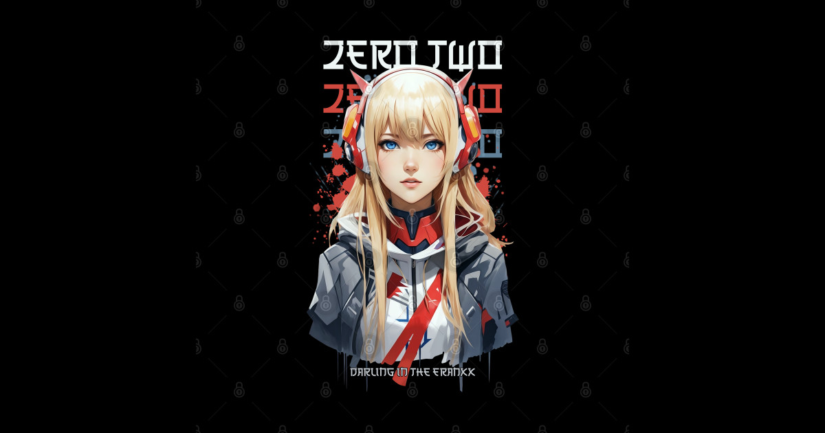 Zero Two Darling in the FRANXX t-shirt - Zero Two - Sticker | TeePublic