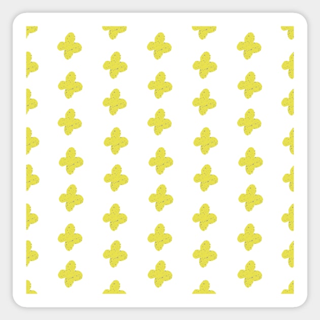 Simple Yellow Flower Pattern - Flower - Sticker | TeePublic