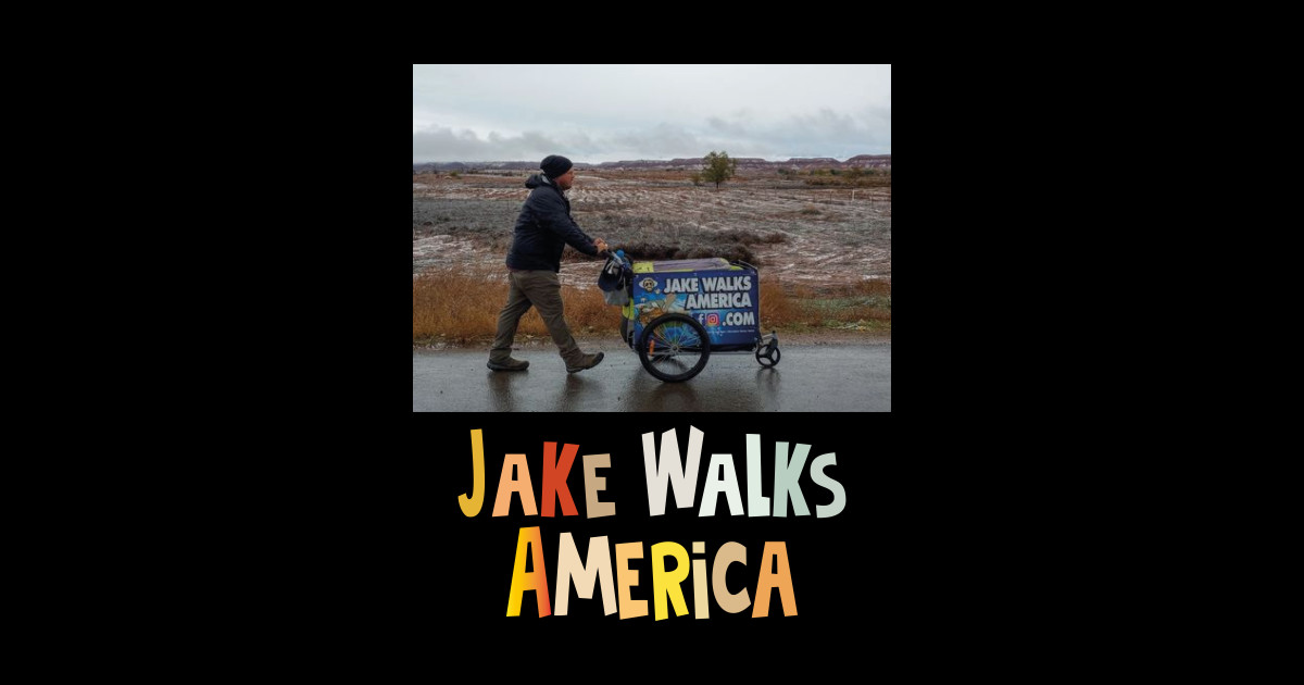 JAKE WALKS AMERICA - Jake Walks America 2025 - Sticker | TeePublic