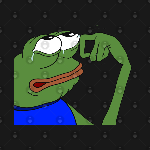 Crying Pepe - Pepe - T-Shirt | TeePublic