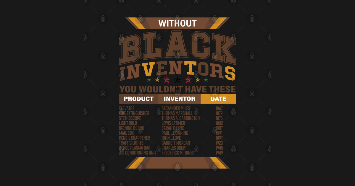 Without Black Inventors You Wouldn't Have These Product - Without Black Inventors - T-Shirt ...