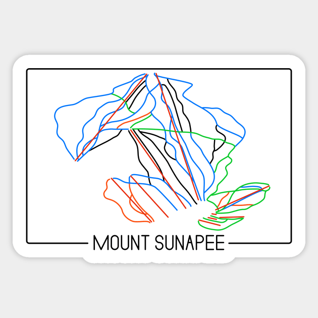 Mount Sunapee Trail Rating Map - Ski - Sticker | TeePublic