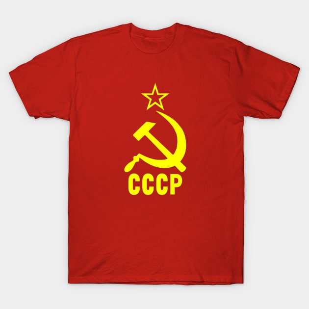 CCCP Yellow star hammer and sickle - Yellow Star - T-Shirt | TeePublic