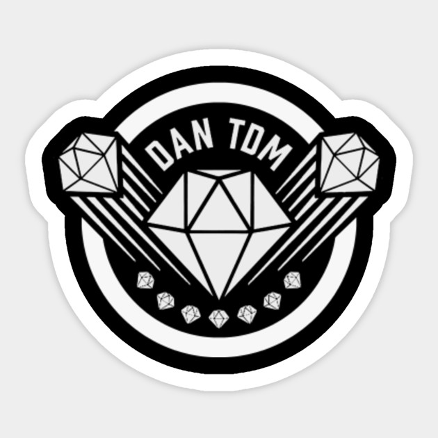 Dan TDM White Logo - Dantdm - Sticker | TeePublic