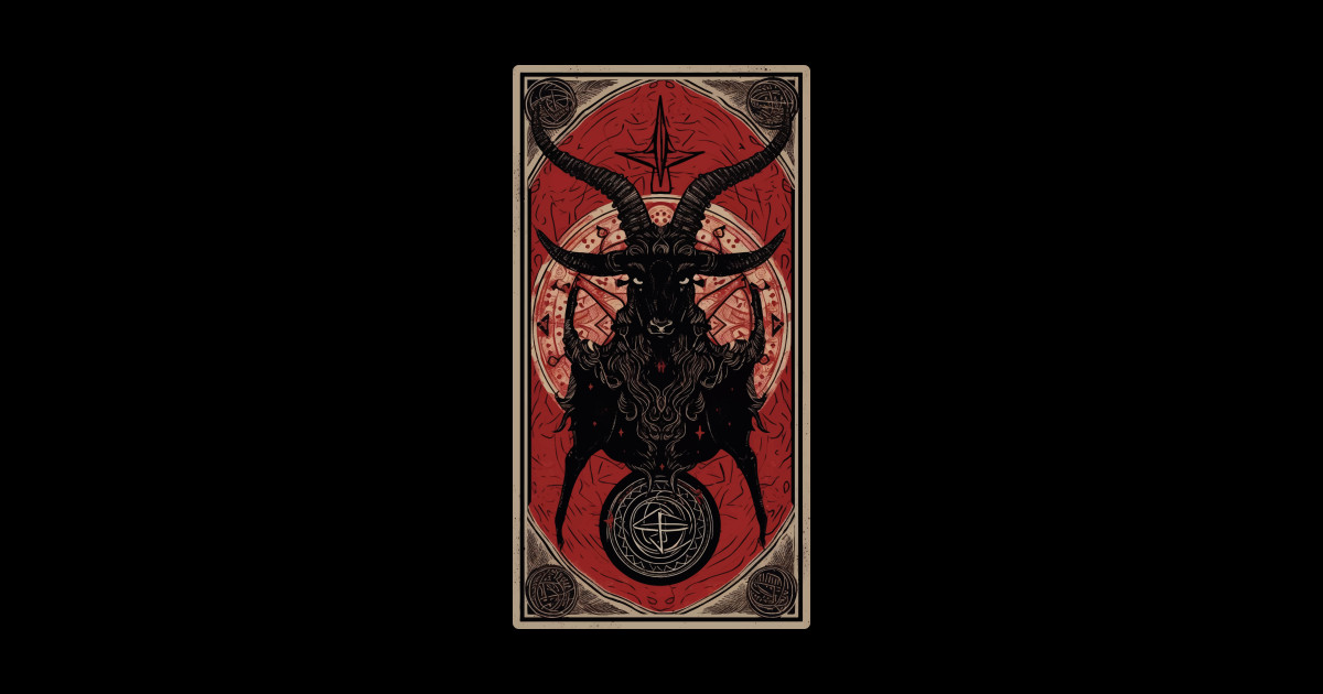 Baphomet Tarot Card - Baphomet - Sticker | TeePublic