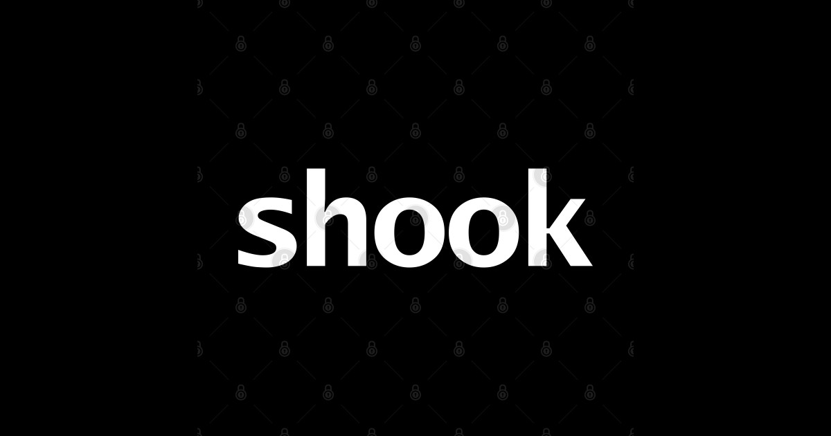 Shook Funny Typography - Funny - Sticker | TeePublic