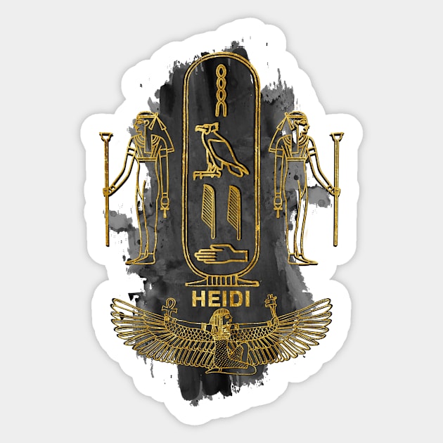 Heidi your name in old Egyptian hieroglyphics symbols - Heidi - Sticker ...