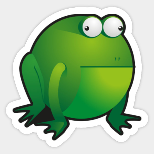 Derpy frog - Frog - Sticker | TeePublic