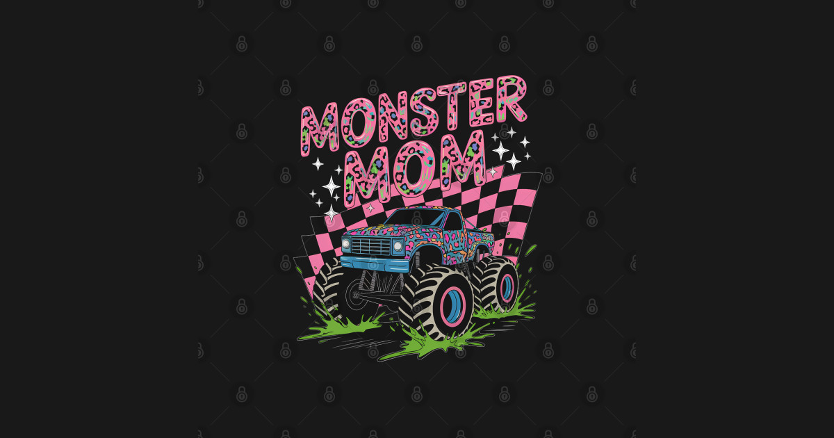 Monster Mom Groovy Monster Truck Mom Mother - Monster Mom Groovy ...