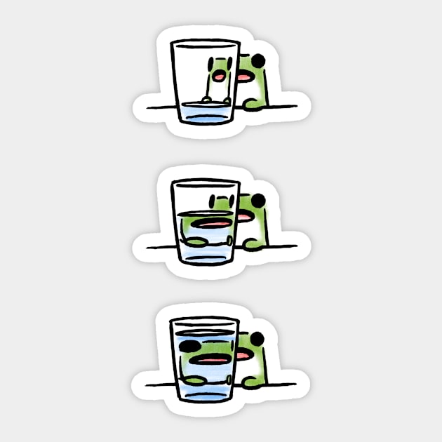 Pouring Water - Glass Of Water - Sticker | TeePublic