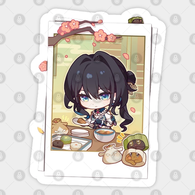 Honkai Star Rail Chibi Ruan Mei Bake - Honkai Star Rail - Sticker ...