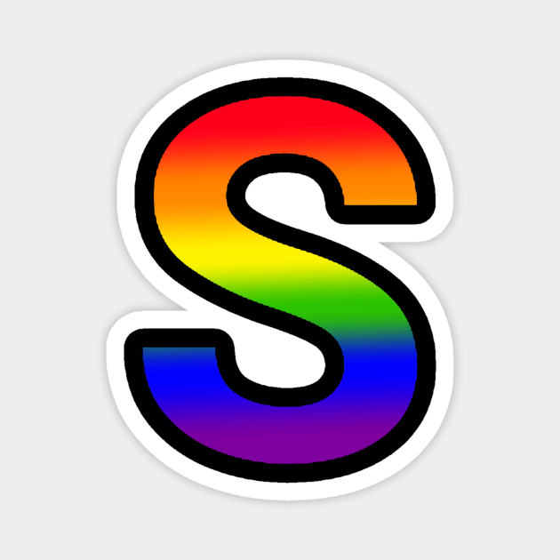Rainbow Letter S - Rainbow - Magnet | TeePublic