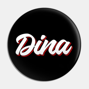 Dina Name Cool 70s Retro Font Pins and Buttons for Sale | TeePublic