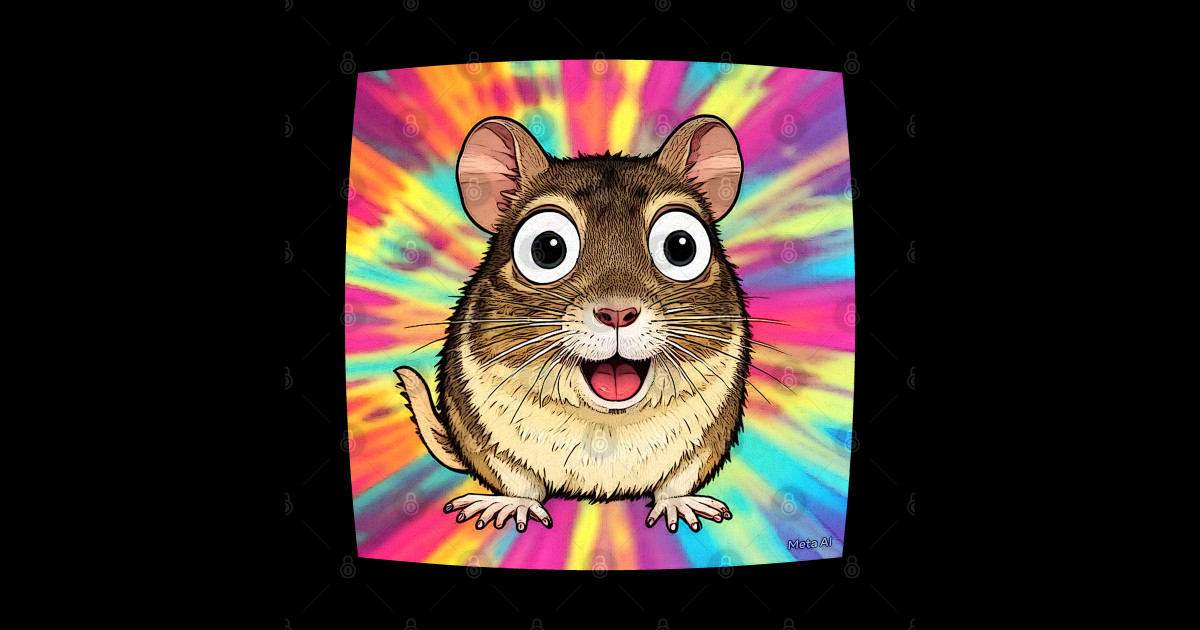 gerbil tie dye 2024 tileartwork - Gerbil Tie Dye - Sticker | TeePublic