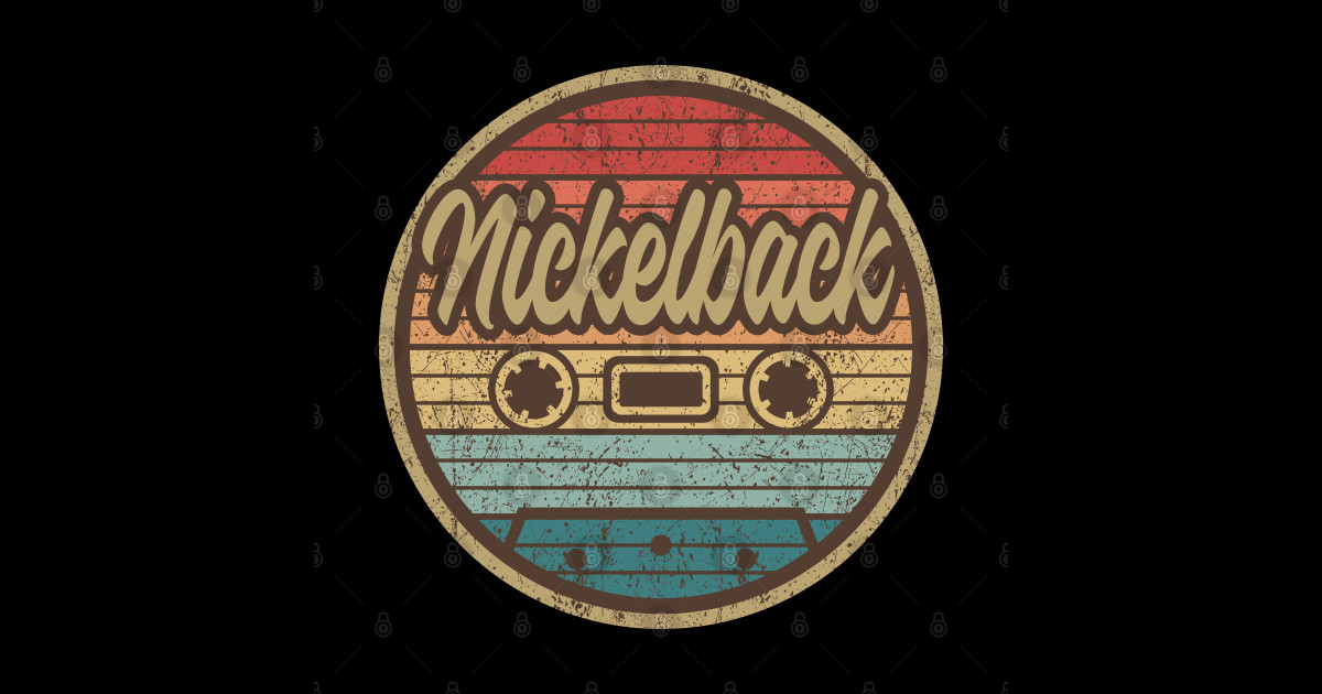 nickelback cassette retro circle - Musician - Sticker | TeePublic