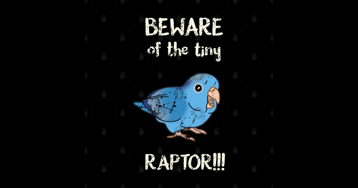 Beware of the tiny Raptor Blue-pied Parrotlet - Birb Memes - Sticker ...