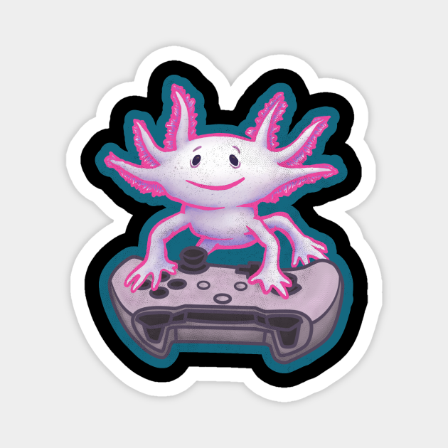 Gaming Axolotl Gamer - Axolotl - Magnet | TeePublic