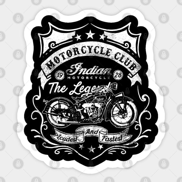 1928 Indian Motorcycle Club - Motorcycle Club - Sticker | TeePublic