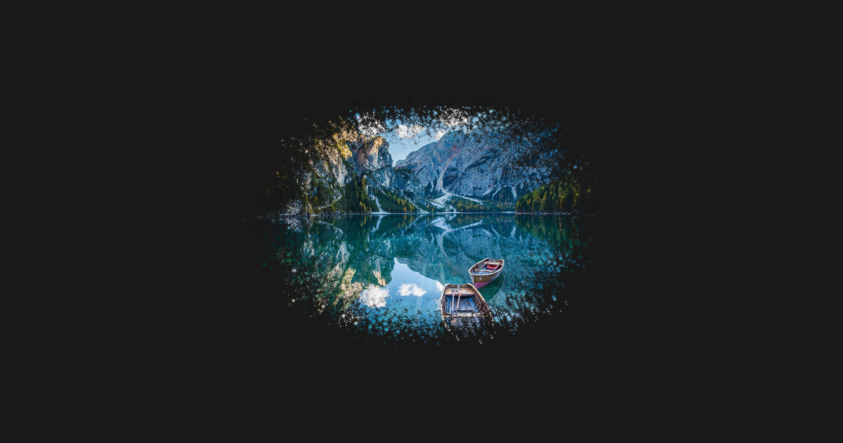 Lake and mountain dispersion design - Landscape Photography - T-Shirt ...