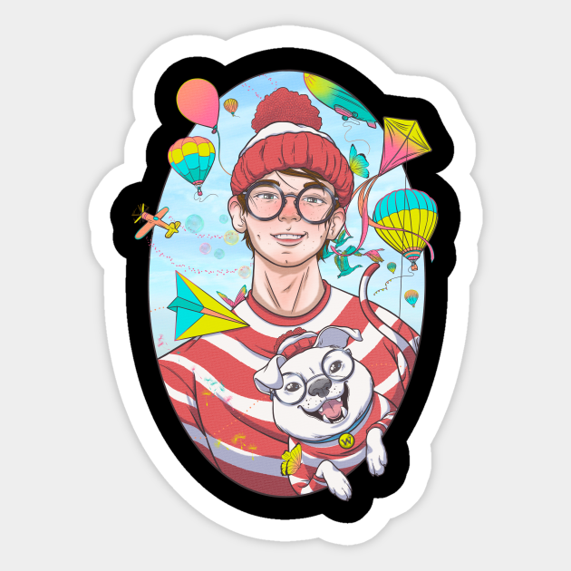 Where’s Waldo and Woof - Waldo - Sticker | TeePublic