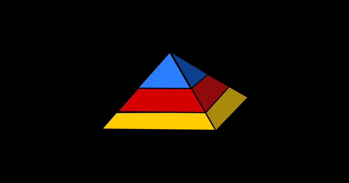 Primary Pyramid - Geometrical Designs - Sticker | TeePublic