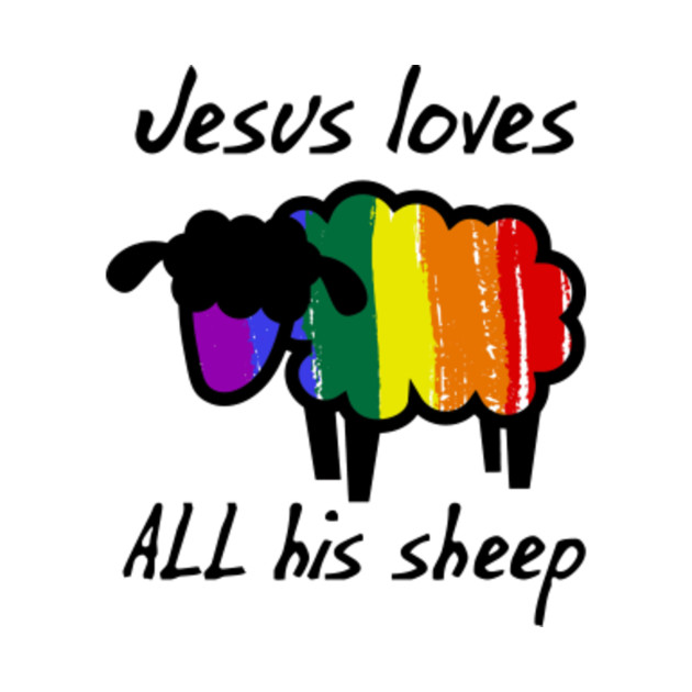 Pride Christian T Shirt Lgbtq Ally Support Love Rainbow Flag Wear