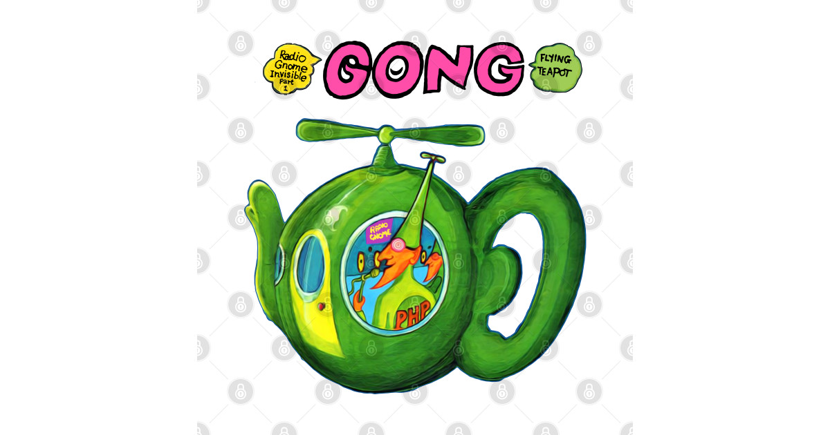 70s Flying Teapot - Gong Band - T-Shirt | TeePublic