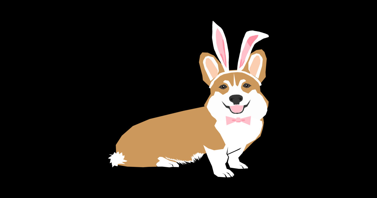 Corgi Easter Bunny - Corgi - Sticker | TeePublic