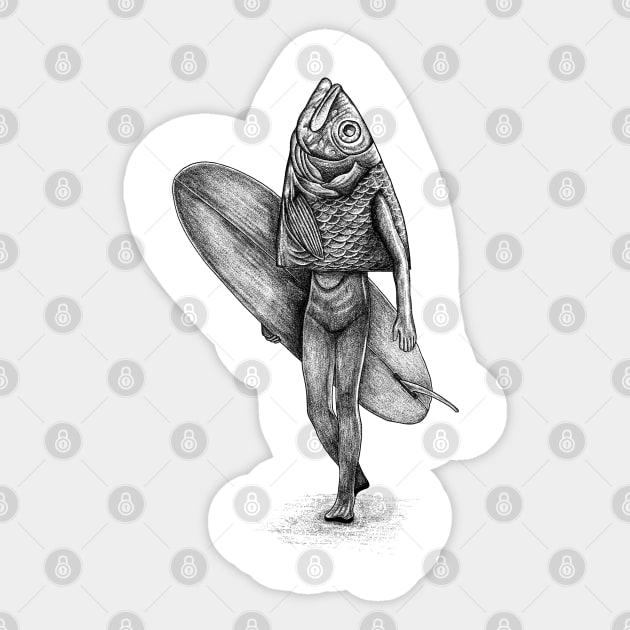 how to draw fish head