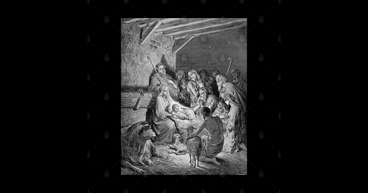 The Manger - Gustave Dore - The Manger - Posters and Art Prints | TeePublic