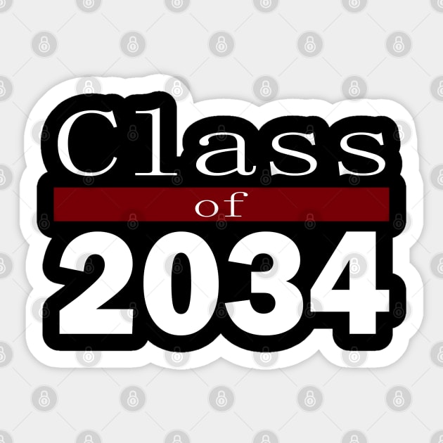 Class of 2034 - Class Of 2034 - Sticker | TeePublic