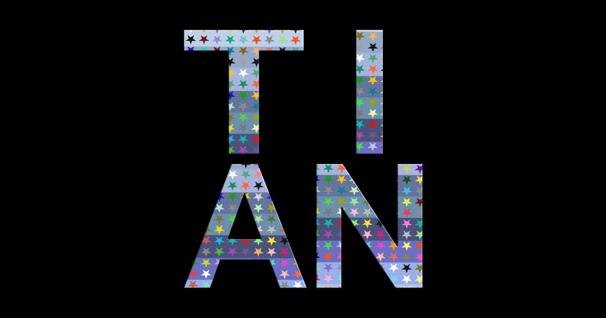 Tian, name, typography - Tian - Sticker | TeePublic