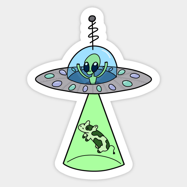 Alien UFO - Alien - Sticker | TeePublic