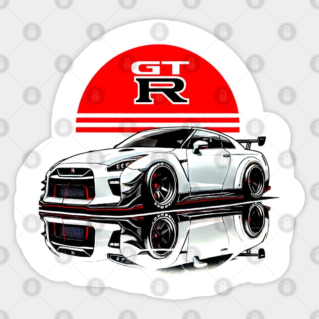 White GT-R 35 - Gtr R35 - Sticker | TeePublic