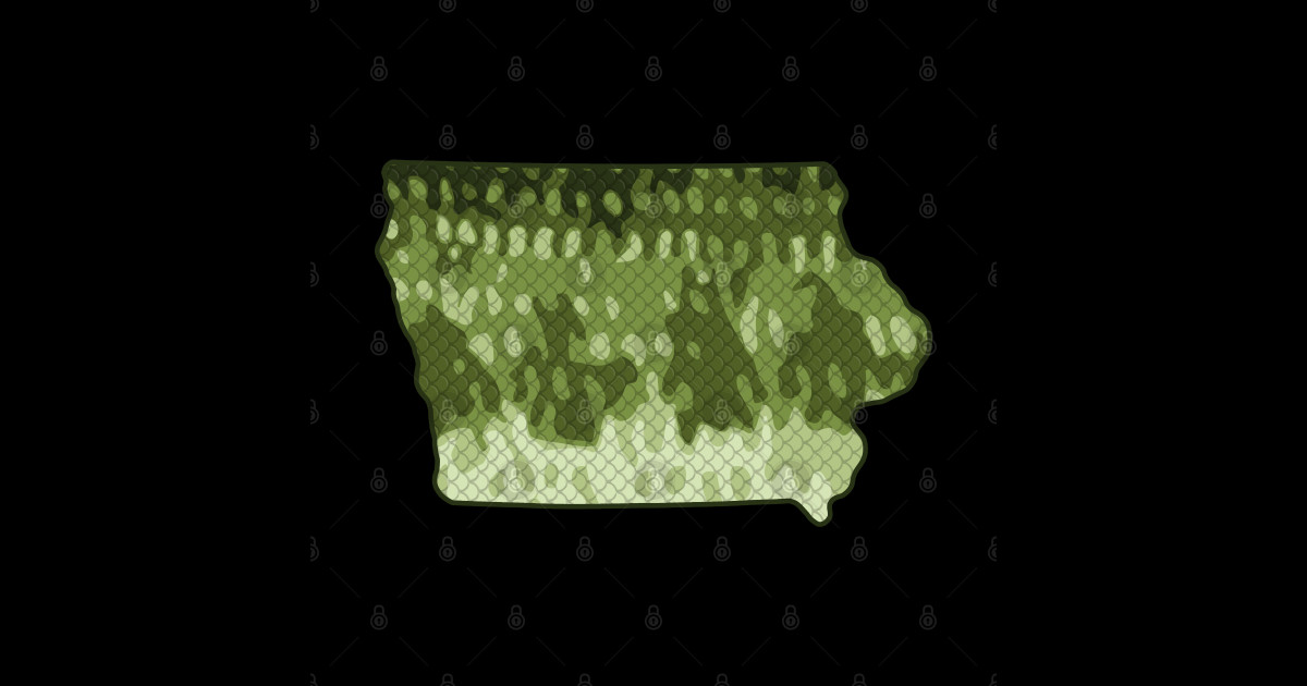 Iowa State Map Bass Fishing Largemouth Bass Color Pattern Fish Art ...