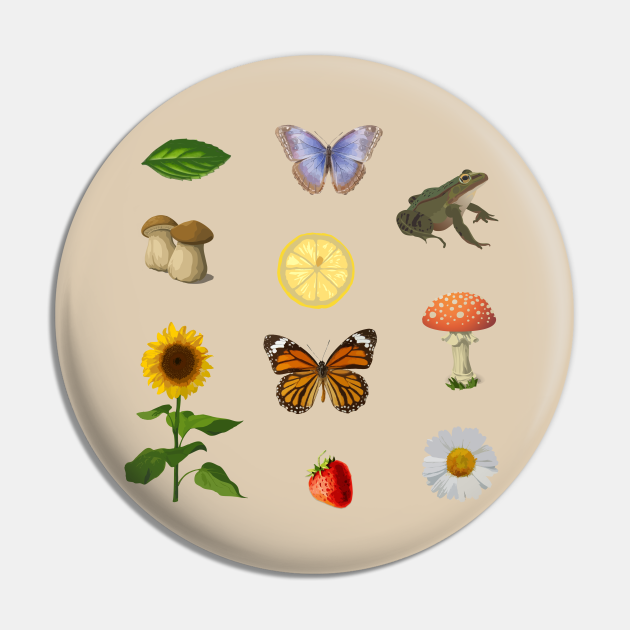 cottagecore sticker pack - Cottagecore - Pin | TeePublic