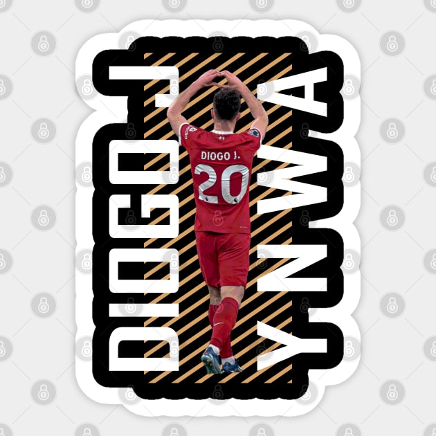 Diogo Jota YNWA - Diogo Jota Liverpool Fc - Sticker | TeePublic