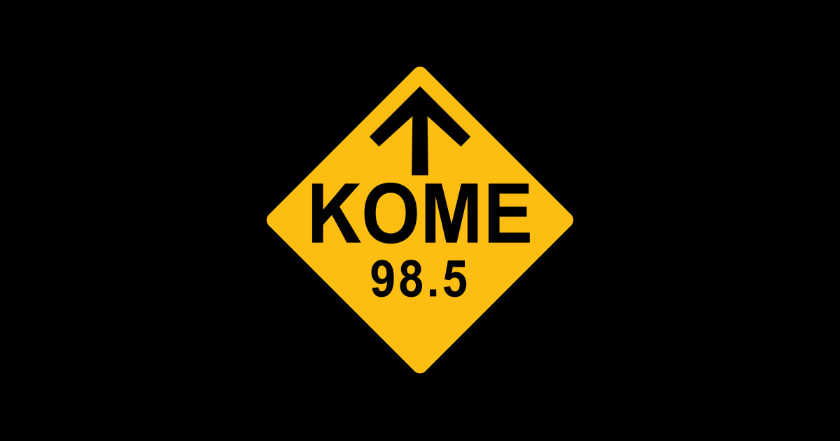 KOME 98.5 FM Radio - Classic Rock - Sticker | TeePublic