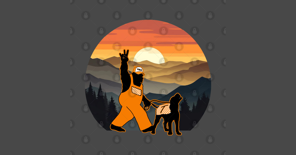 Tennessee Bigfoot and Smokey Design #2 - Vols - T-Shirt | TeePublic