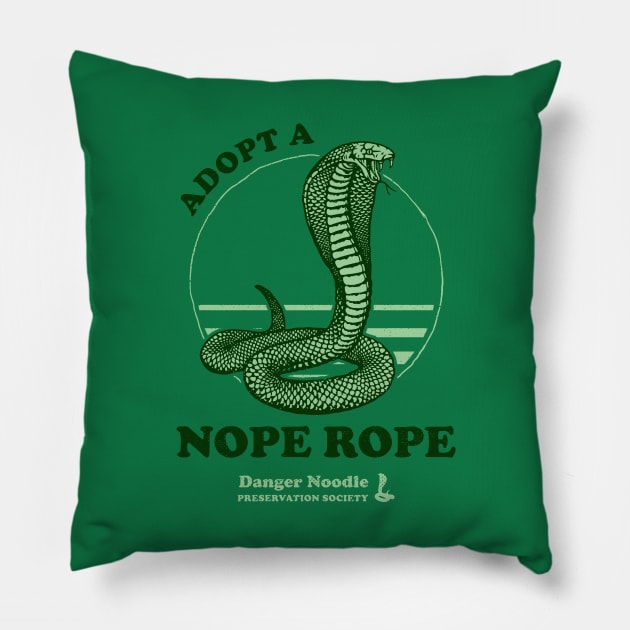 Adopt A Nope Rope - Funny Snake - Pillow | TeePublic