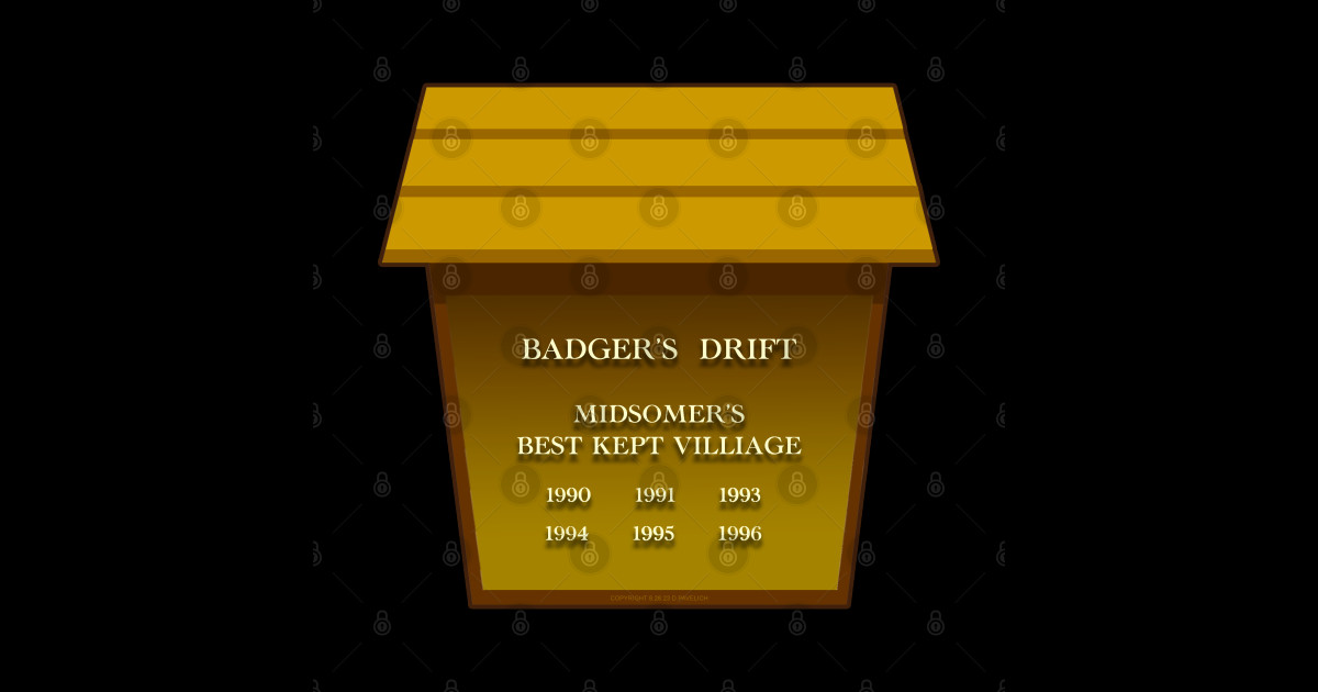 Badger's Drift Sign - Midsomer Murders - Sticker | TeePublic