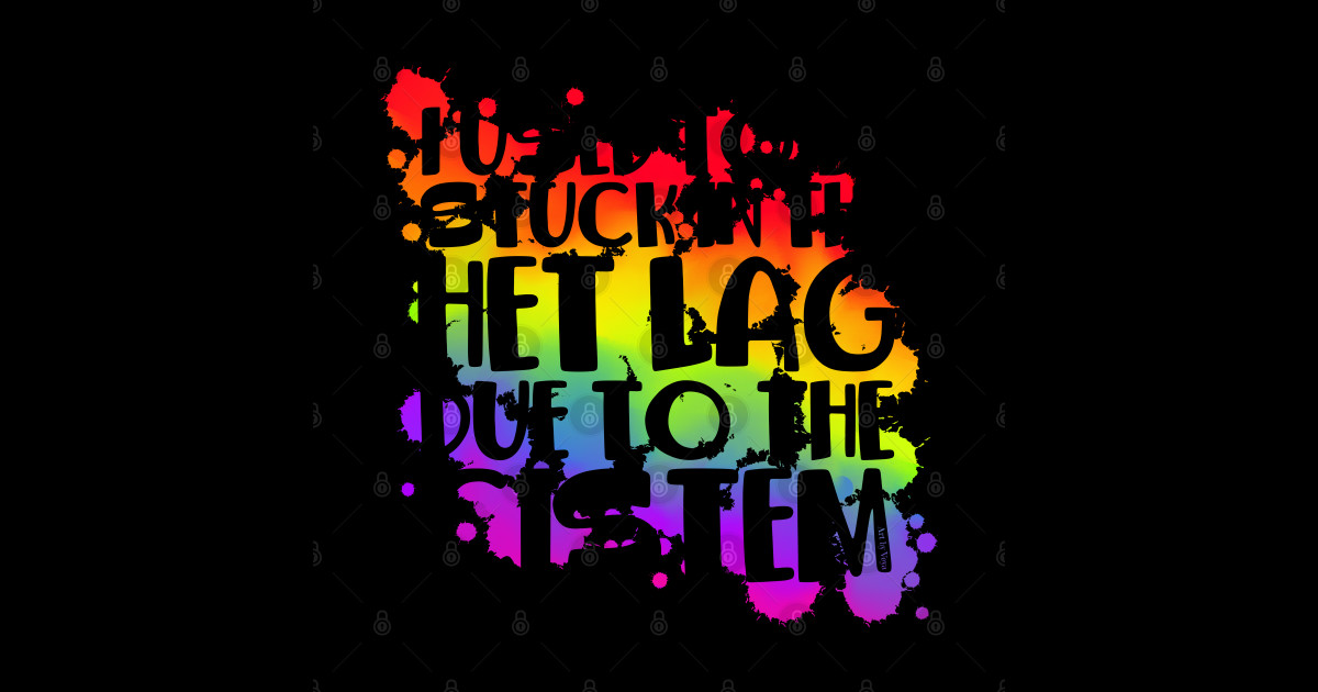 Stuck In Het Lag Rainbow - Het Lag - Sticker | TeePublic