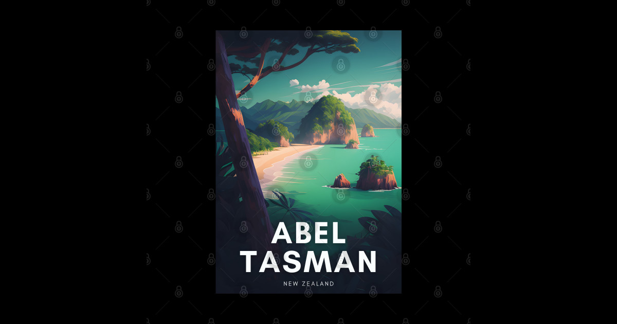 Abel Tasman Poster | New Zealand Wall Art Print | National Park Poster ...