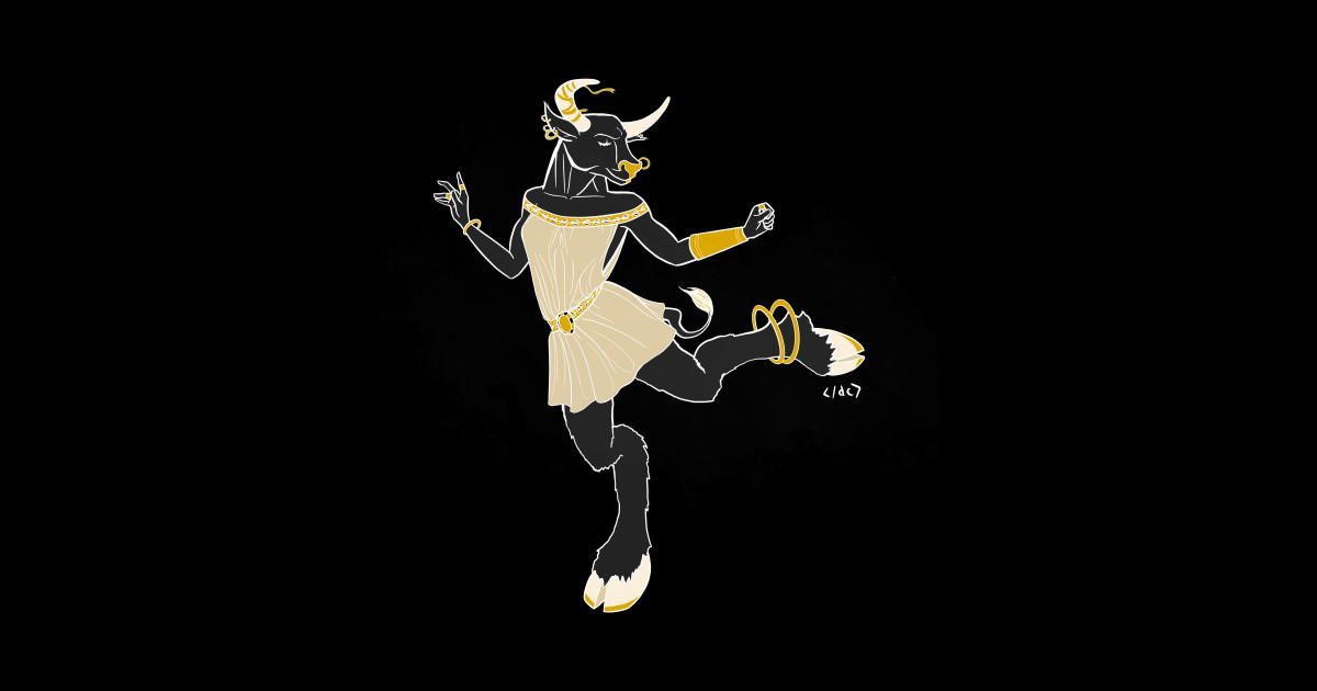 Minotaur Dancer - Greek Mythological Hybrid - Minotaur - Sticker ...