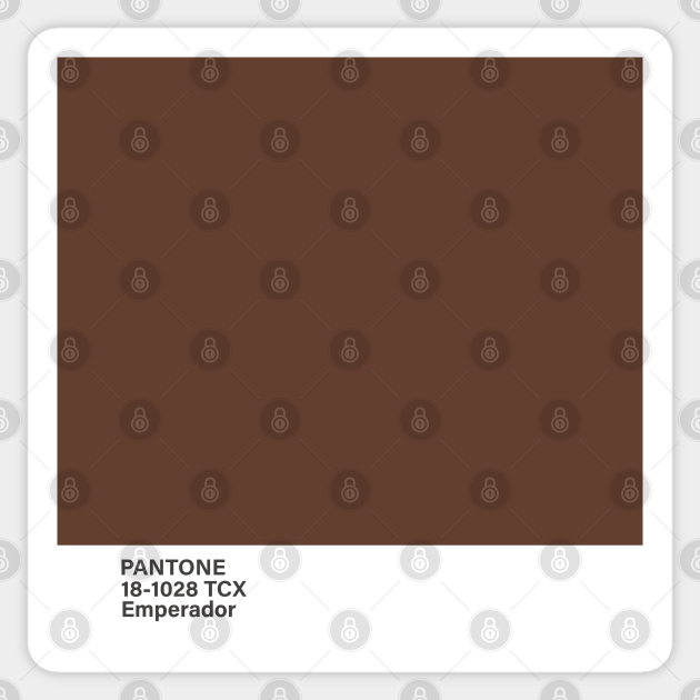 pantone 18-1028 TCX Emperador - Pantone Color - Sticker | TeePublic