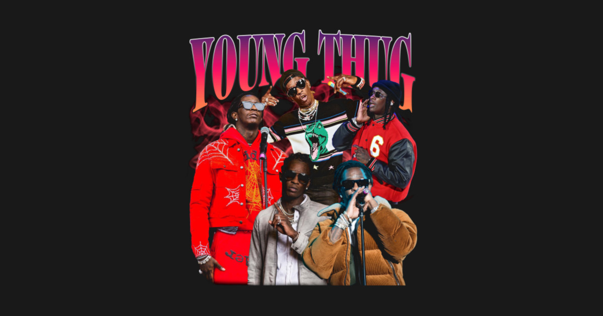 Young Thug Retro Collage - Young Thug - T-Shirt | TeePublic