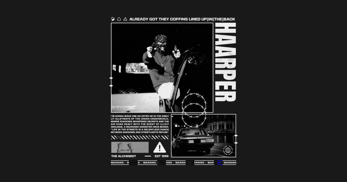 HAARPER Dark Thug Street Wear Aesthetic Design - Ultimate Urban Edge ...