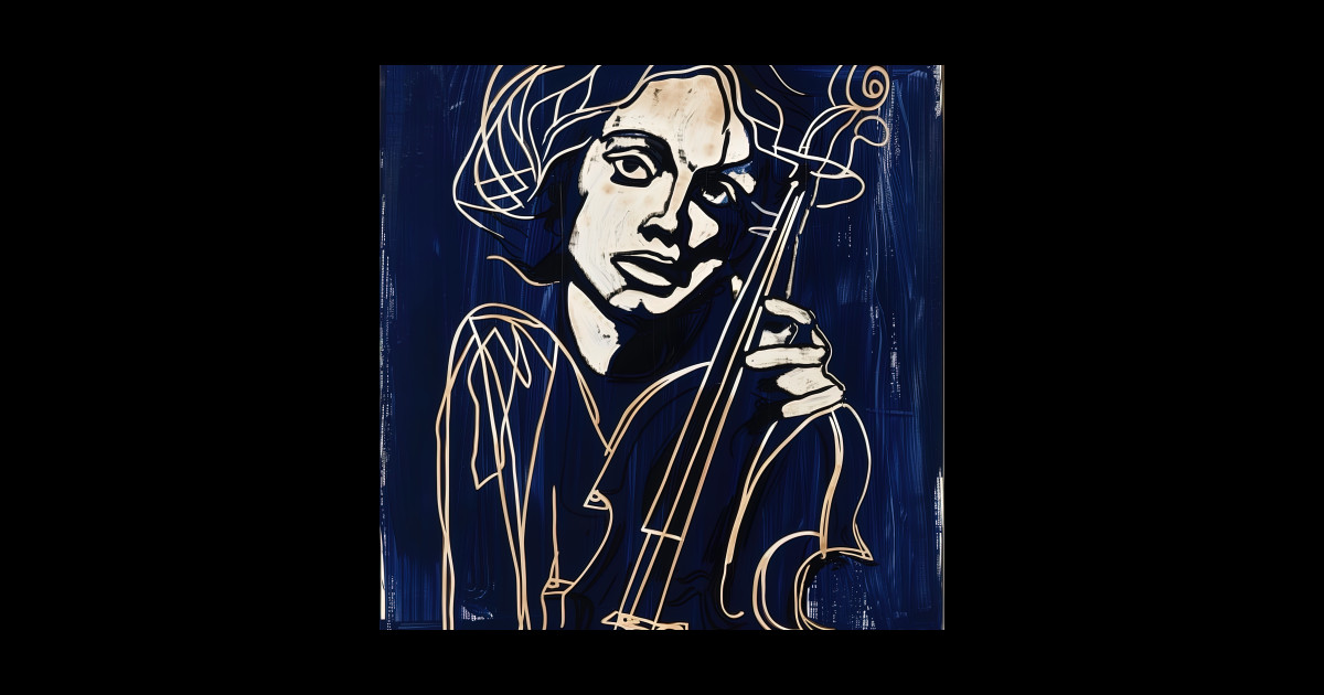 Antonio Vivaldi, musician - Blue Abstract Art - Antonio Vivaldi ...