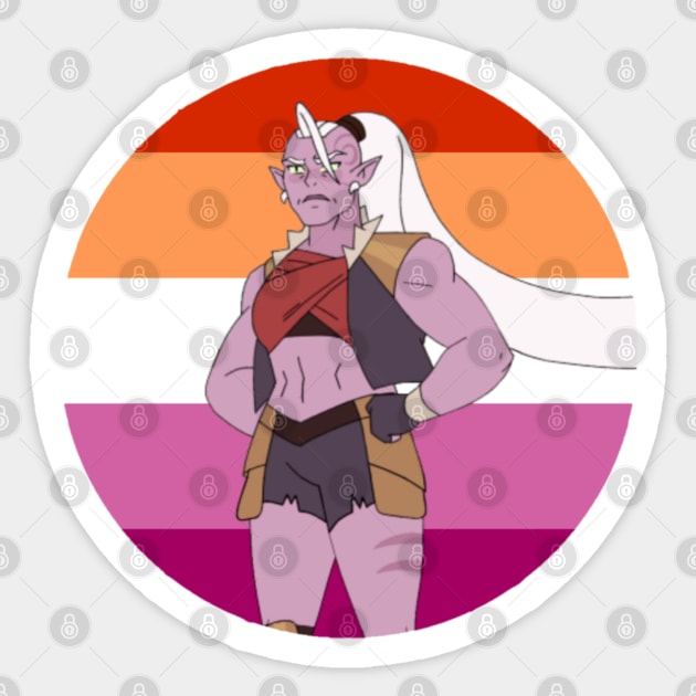 Huntara She-Ra Lesbian Flag SPOP - Shera - Sticker | TeePublic